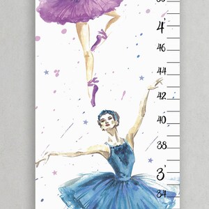 Ballerina Growth Chart – Ballet Theme Girl Nursery Wall Height Ruler - Etsy
