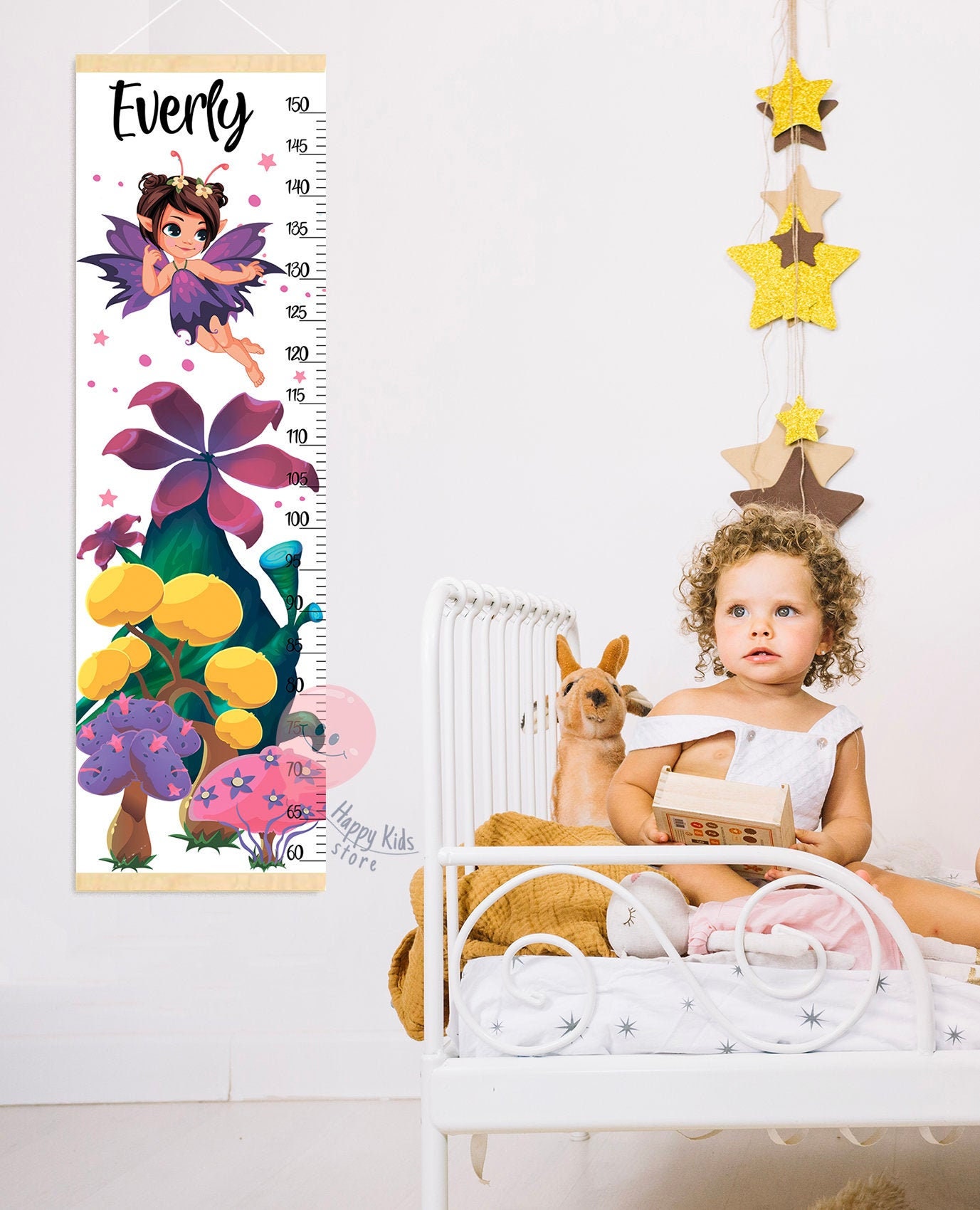 Height Chart Fairy With Magic Forest Girl Growth Chart Fairy - Etsy