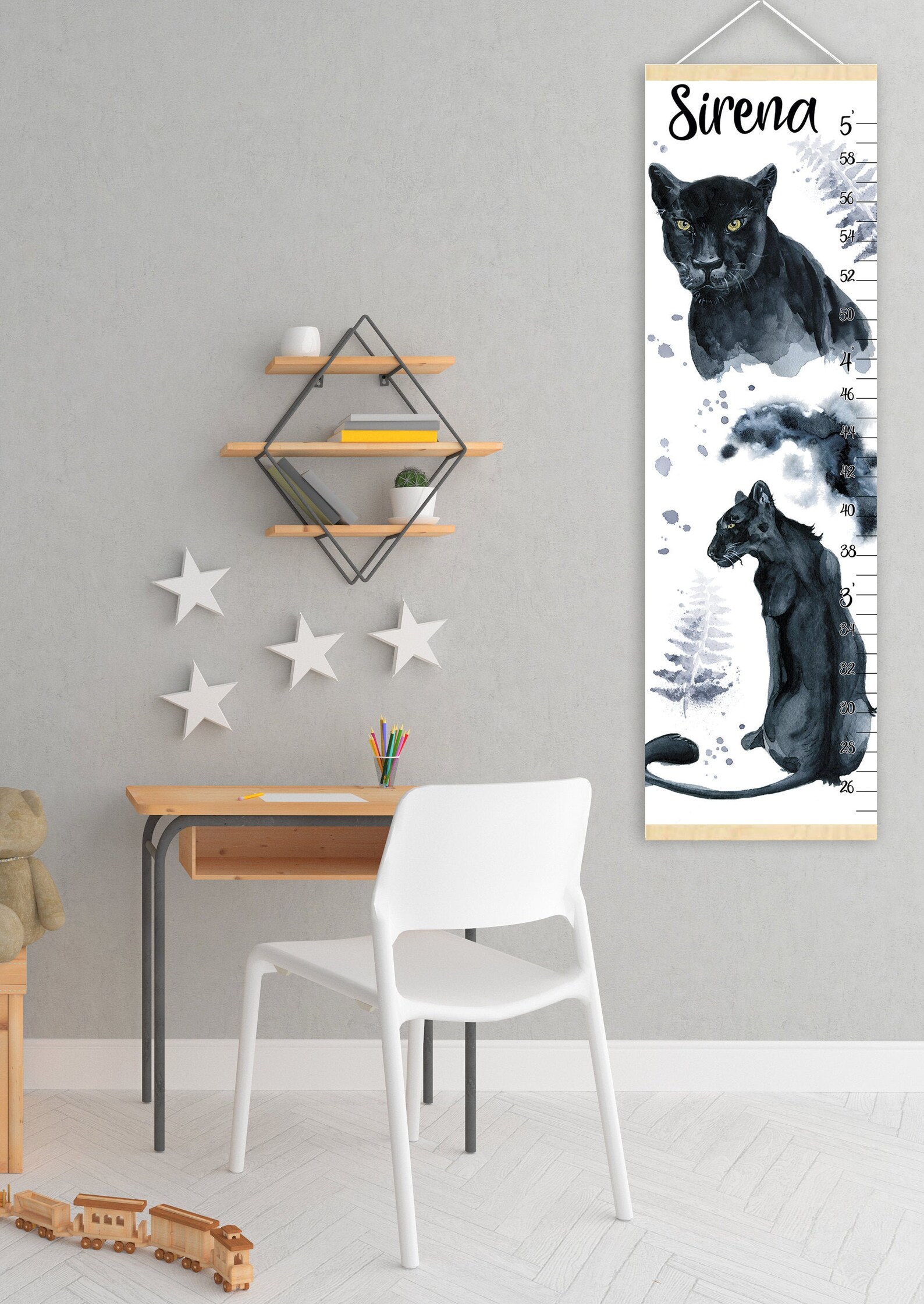 Panther Growth Chart Black Panther Height Chart Animals - Etsy