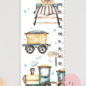 Train Height Chart Locomotive Growth Chart for Boy Train Kid | Etsy