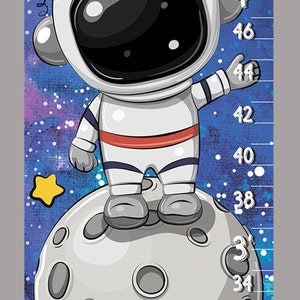 Space Growth Chart Astronaut Height Chart for Baby Girl Solar | Etsy