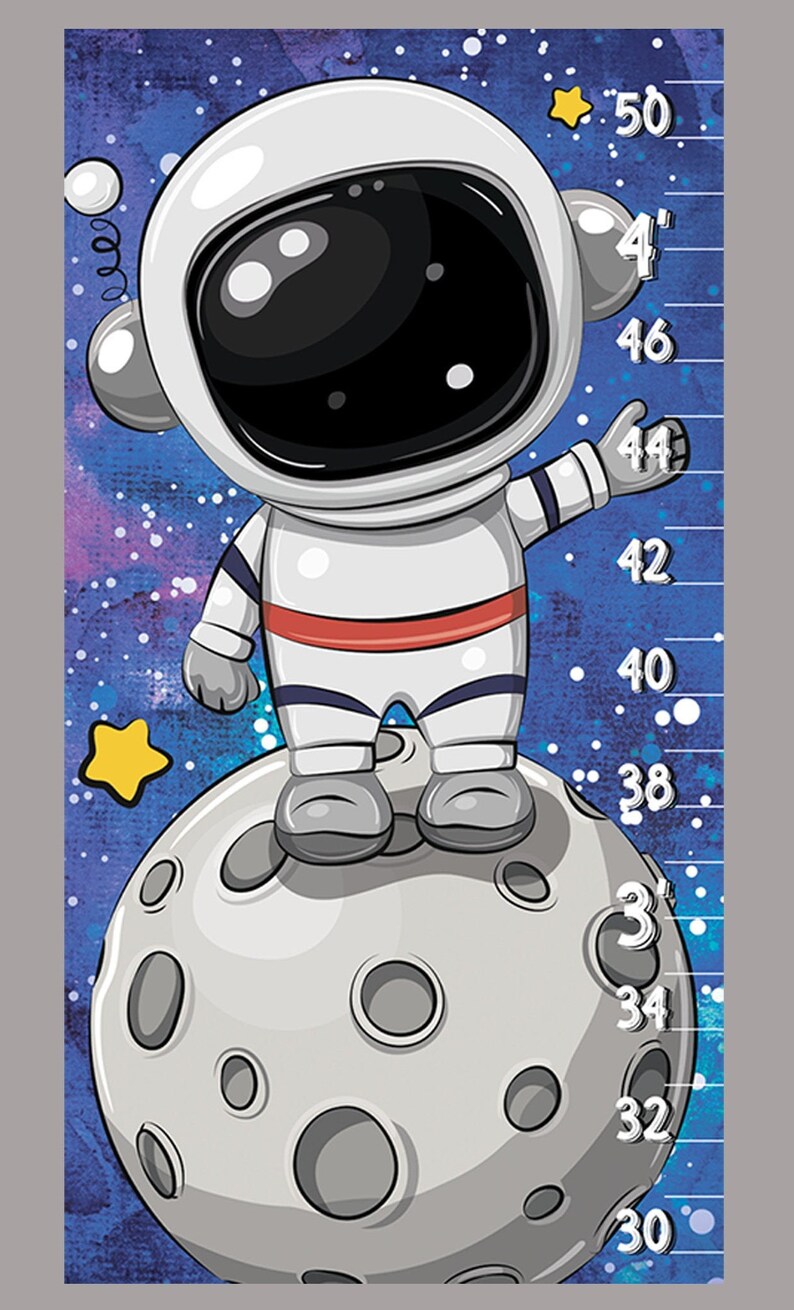 Space Growth Chart Astronaut Height Chart for Baby Girl Solar | Etsy
