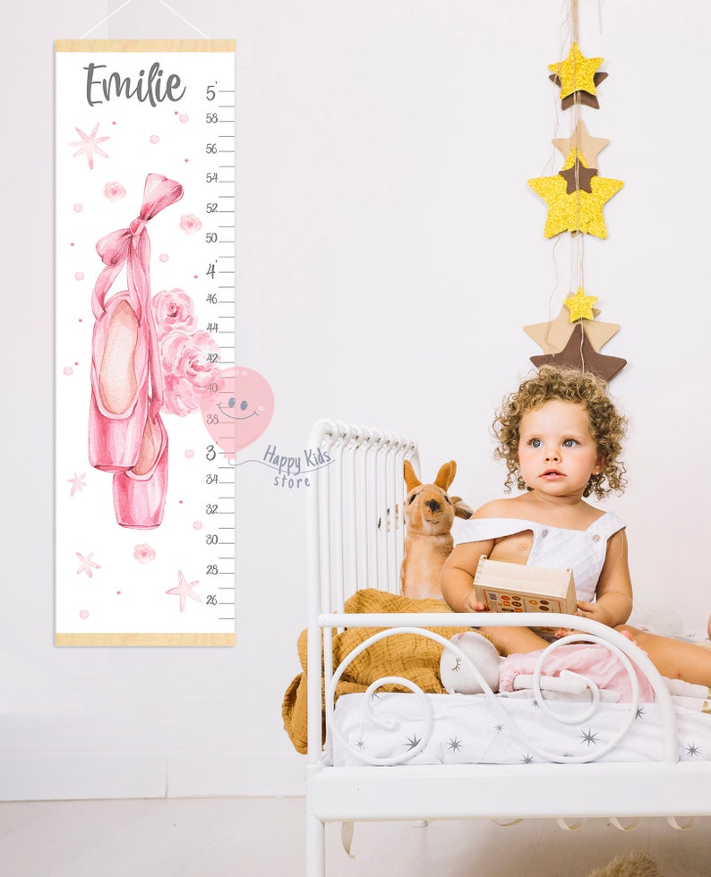 Ballet Growth Chart Dancer Canvas Height Chart Ballet Nursery | Etsy