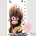 Monkey Height Chart Сhimpanzee Baby Growth Chart Safari Animals Nursery ...