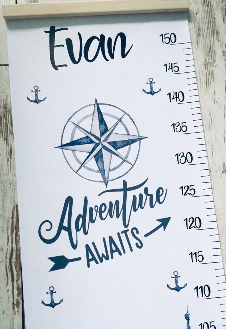 Growth Chart Frigate Boat Ship Adventure Height Chart Nautical - Etsy