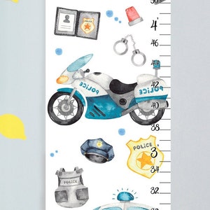 Police Growth Chart Canvas Personalized Height Chart Future Police ...