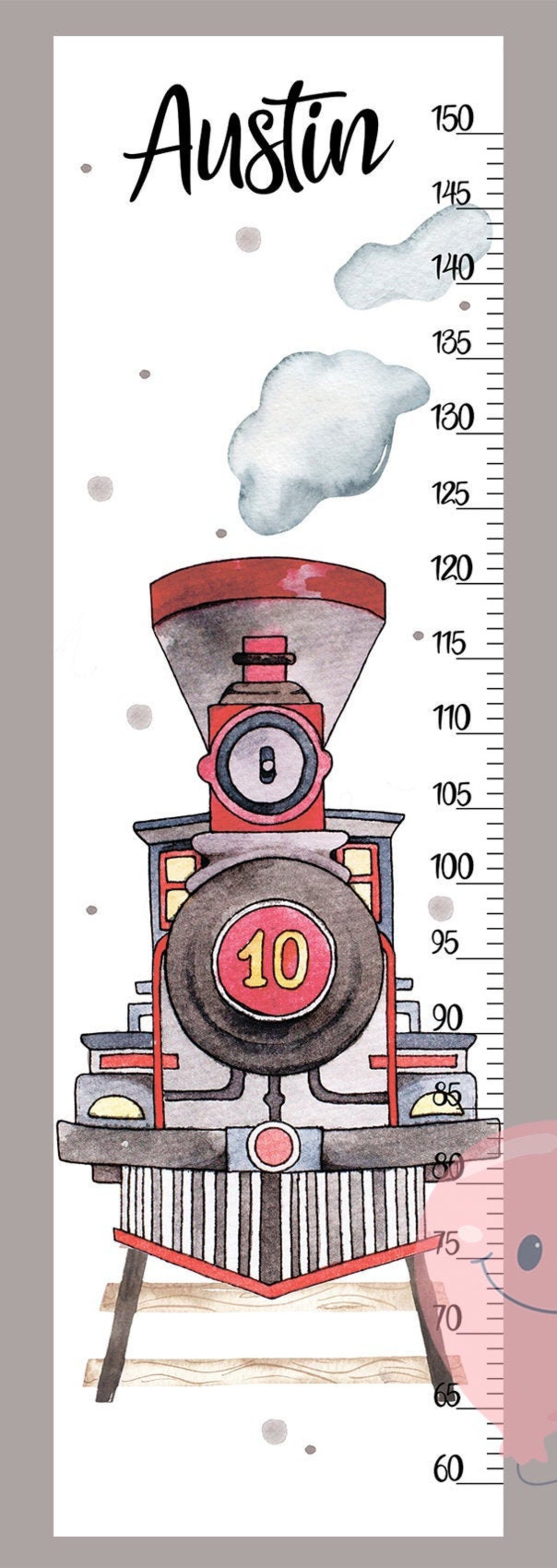 Height Chart Train Locomotive Boy Growth Chart Train Nursery - Etsy India