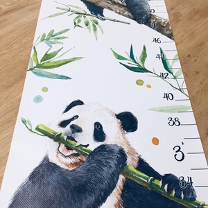 Panda Bear Growth Chart Personalised Kid's Height Chart Panda Bear ...