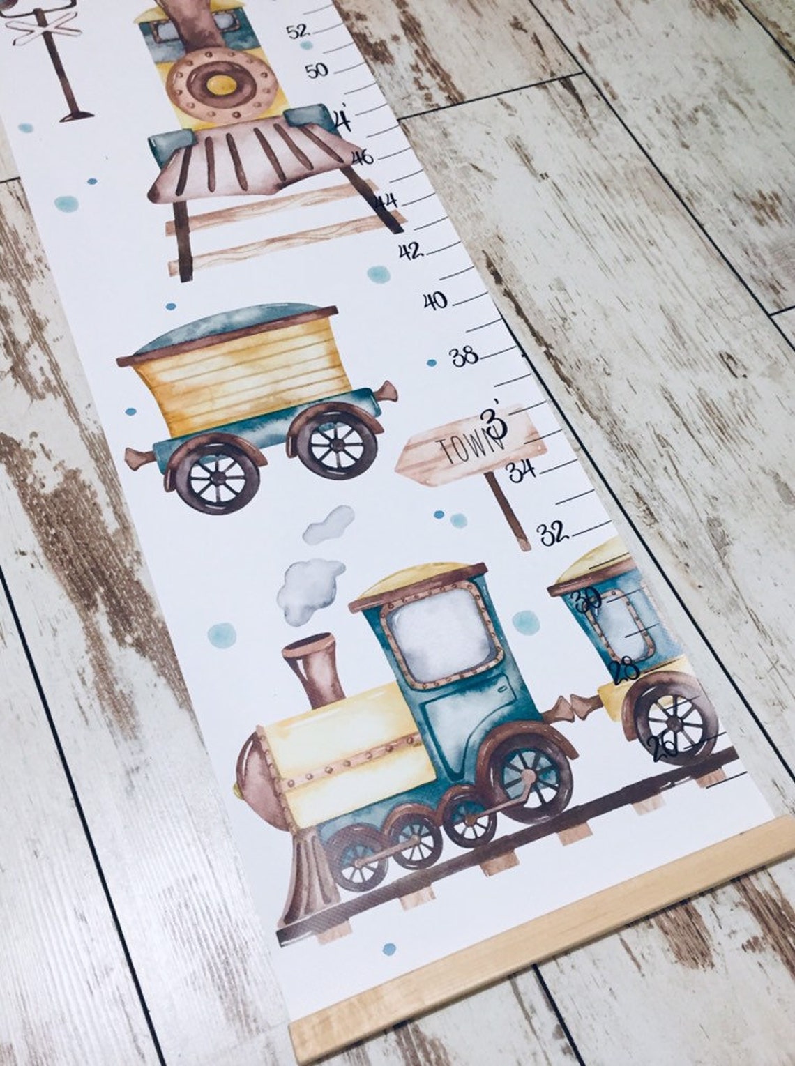 Train Height Chart Locomotive Growth Chart for Boy Train Kid - Etsy