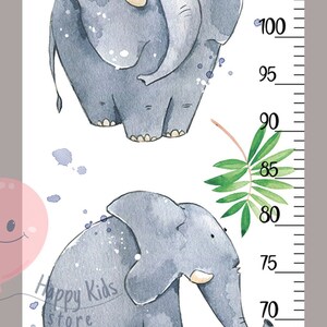 Elephant Height Chart Baby Elephant Growth Chart Animals | Etsy