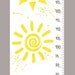 Height Chart Sun Girl Growth Chart Watercolor Sunshine Nursery Wall Art ...