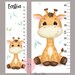 Height Chart Baby Giraffe Growth Chart Safari Animals Nursery - Etsy