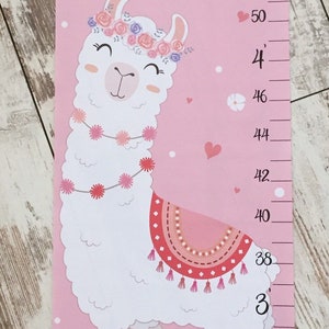Llama Growth Chart Lama Height Chart Baby Alpaca Nursery Decor Shower ...
