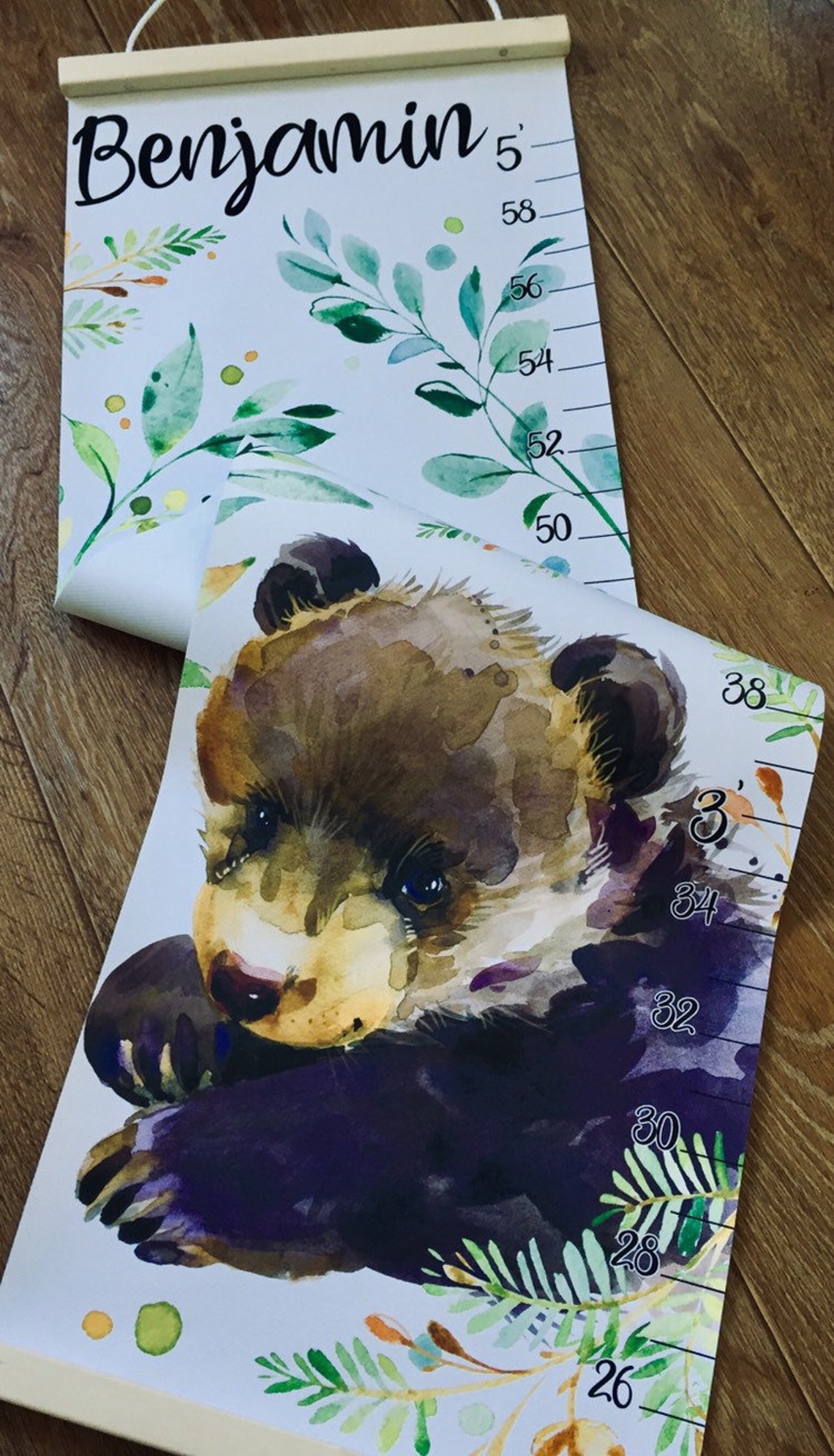 Baby Bear Growth Chart Woodland Height Chart Forest Animals - Etsy