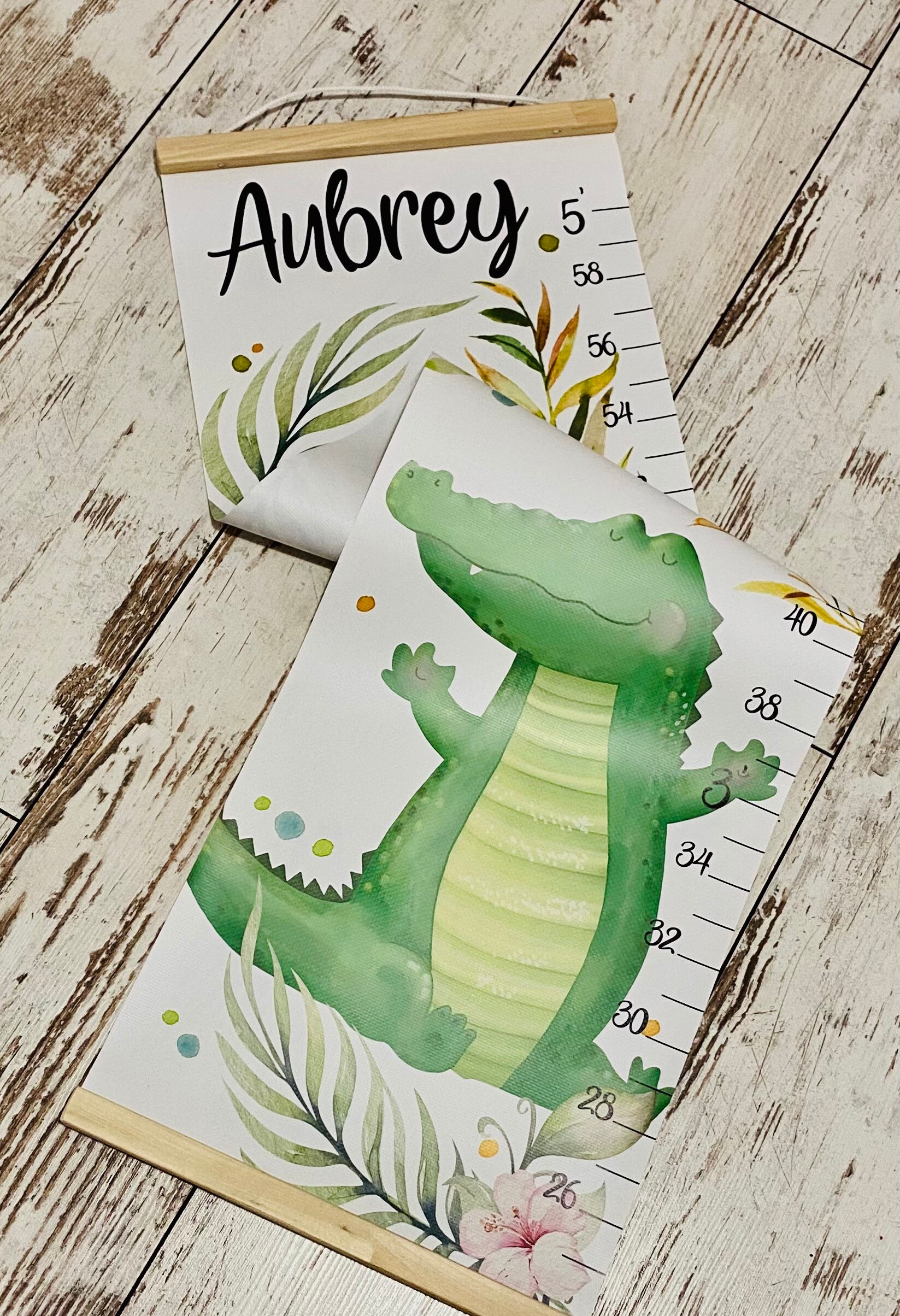 Height Chart Crocodile Alligator Baby Growth Chart Jungle - Etsy Australia