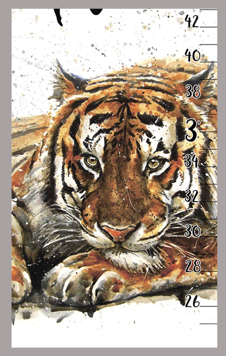 Tiger Height Chart Personalized Growth Chart Wild and Free - Etsy