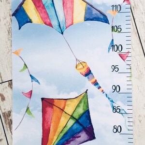 Kite in the Wind Growth Chart Sky Height Chart Kites Nursery Decor ...