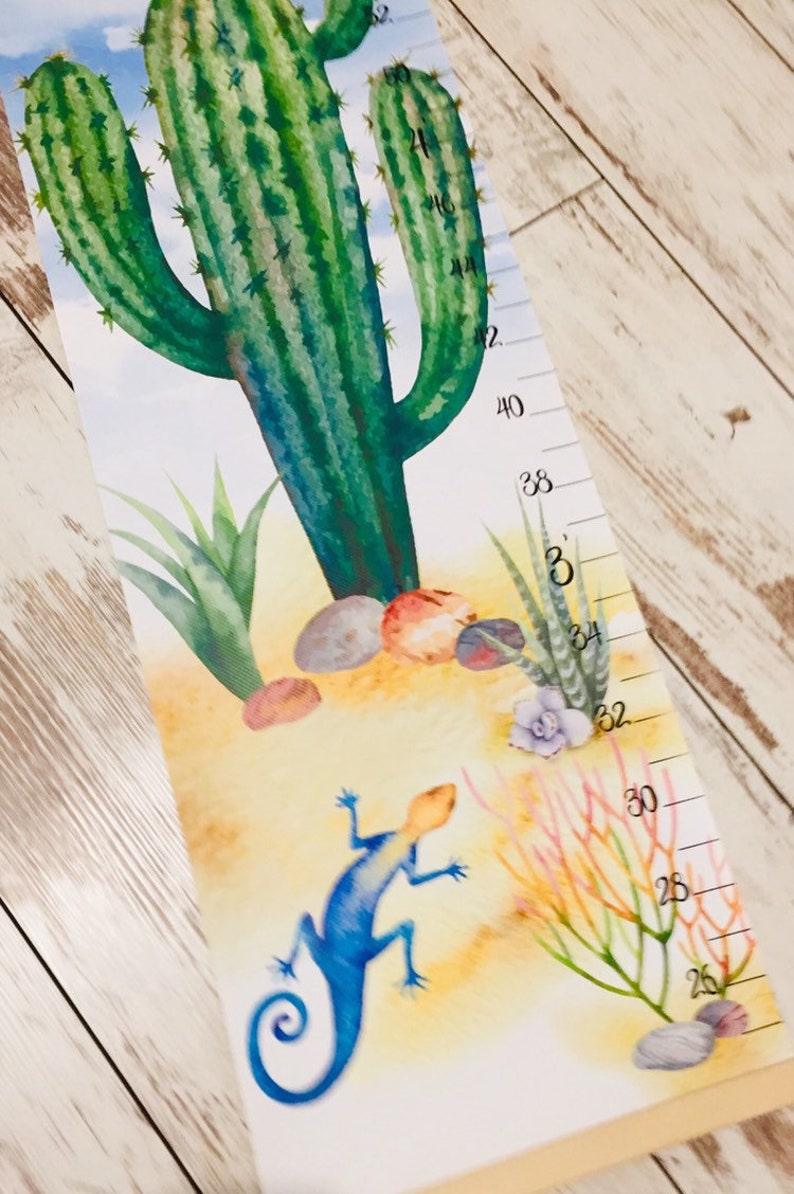 Cactus Growth Chart – Desert Theme Nursery Wall Height Ruler - Etsy