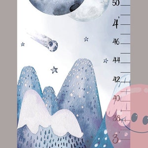 Space Growth Chart Planets Height Chart Solar System Nursery/room Decor ...