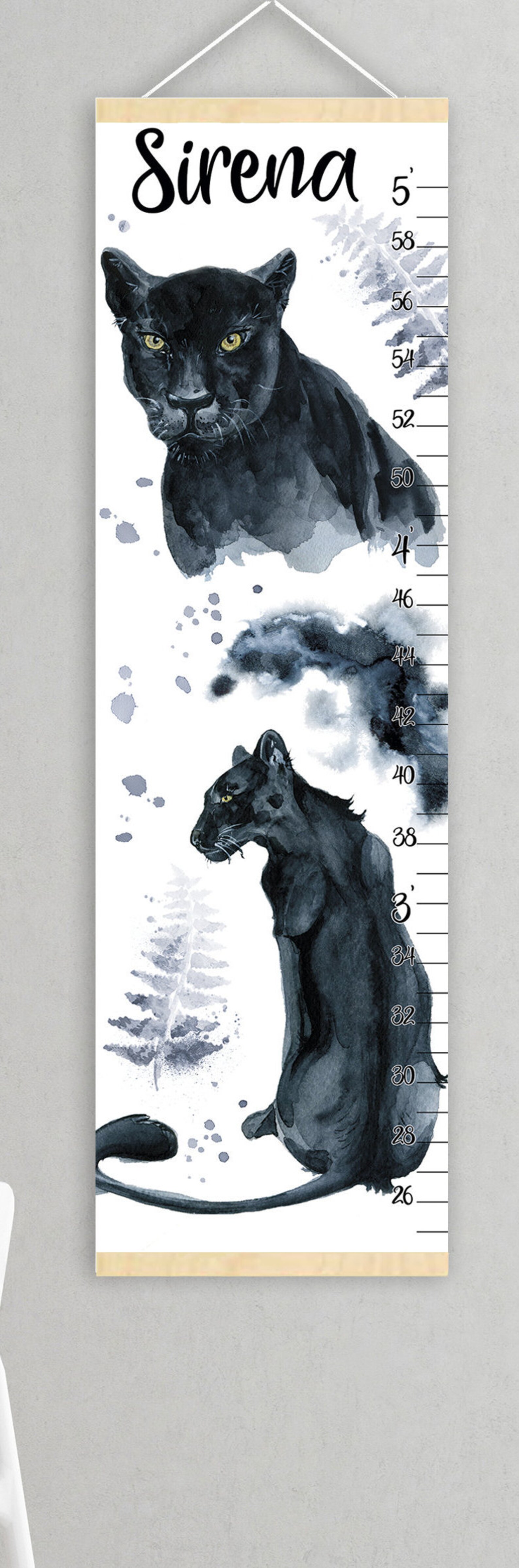 Panther Growth Chart Black Panther Height Chart Animals - Etsy