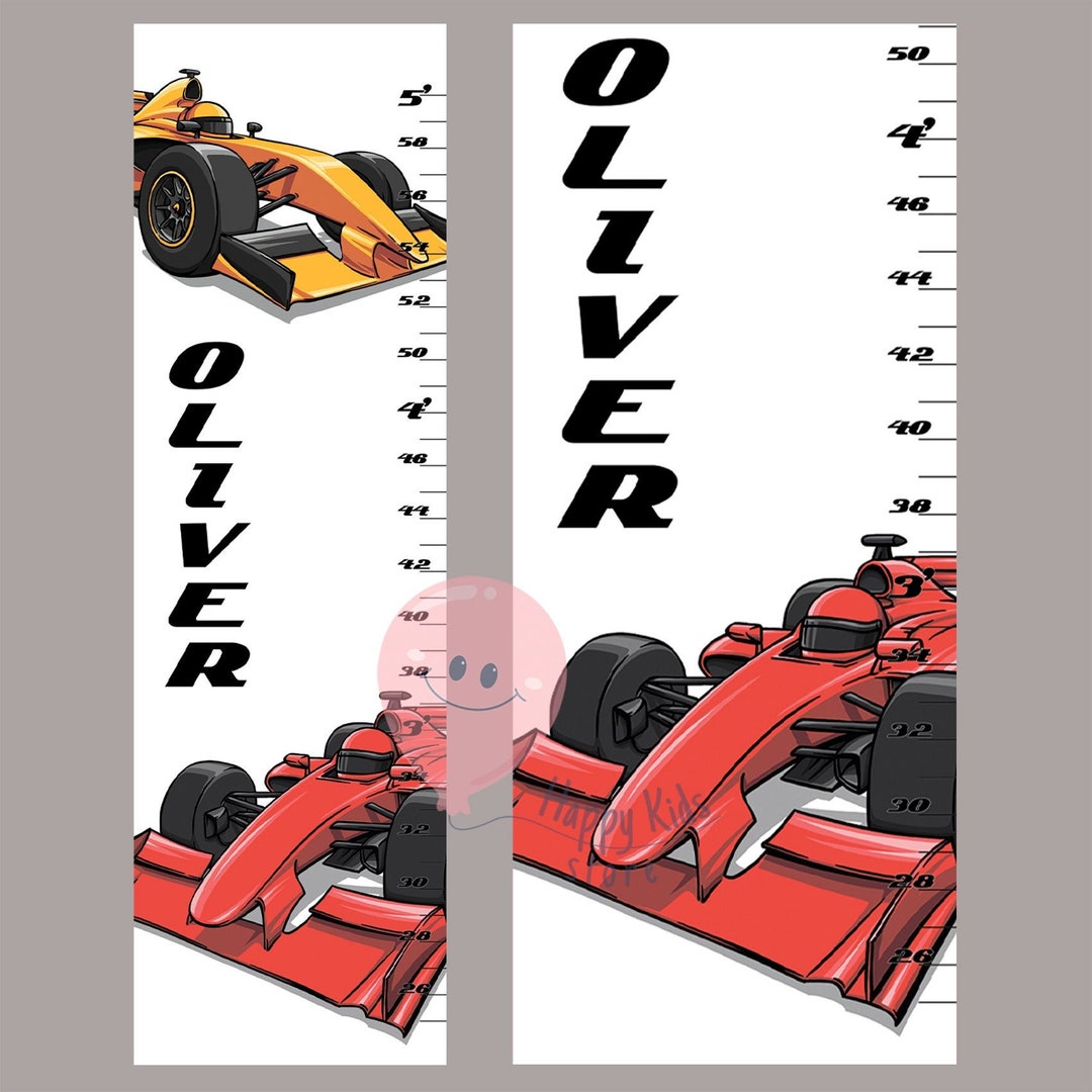 Growth Chart Race Car Speed Racer Height Chart Racing Nursery Decor ...