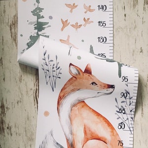 Fox Height Chart Personalized Growth Chart Woodland Animals Nursery ...
