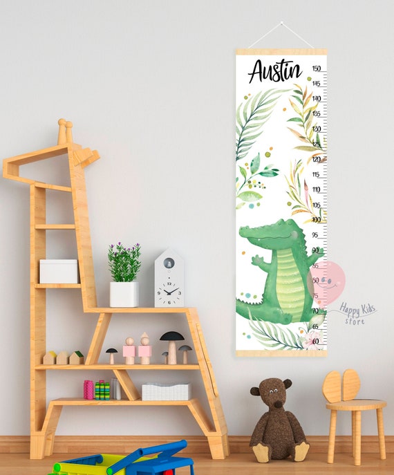 Height Chart Crocodile Alligator Baby Growth Chart Jungle | Etsy