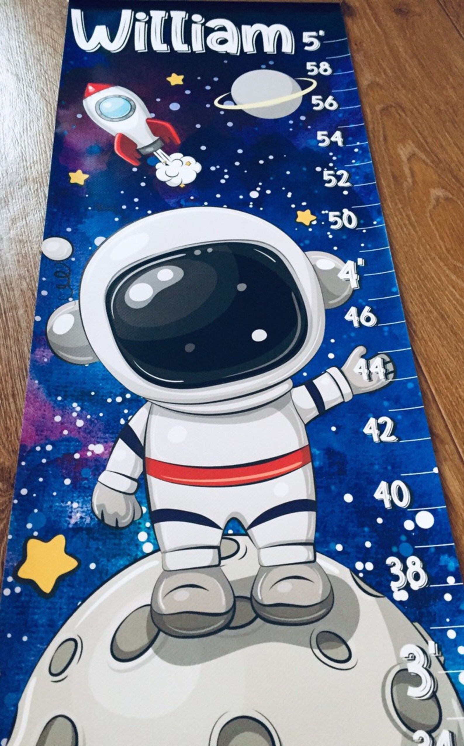 Space Growth Chart Astronaut Height Chart for Baby Girl Solar | Etsy
