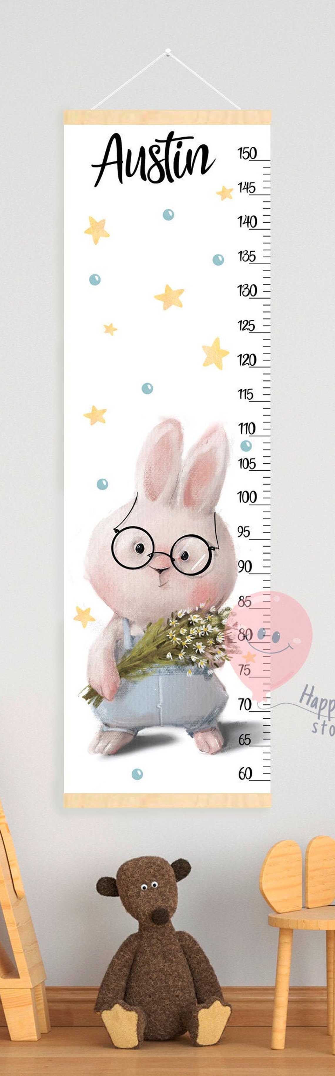 Bunny Boy/girl Height Chart Animals Growth Chart Baby Rabbit - Etsy