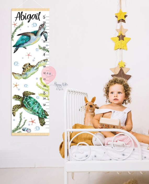 Turtles Growth Chart Under the Sea Height Chart Ocean Nursery - Etsy