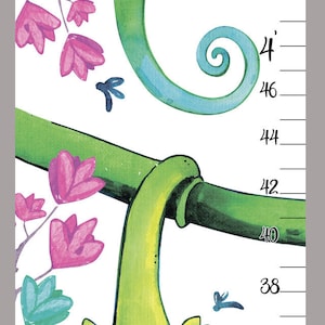 Chameleon height chart Lizards growth chart theme nursery art | Etsy