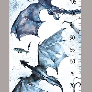 Dragons Height Chart Personalized Growth Chart Dragons Kids | Etsy