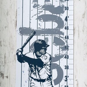Baseball Nursery Decor Sports Height Chart Baseball Kids Room Shower or ...