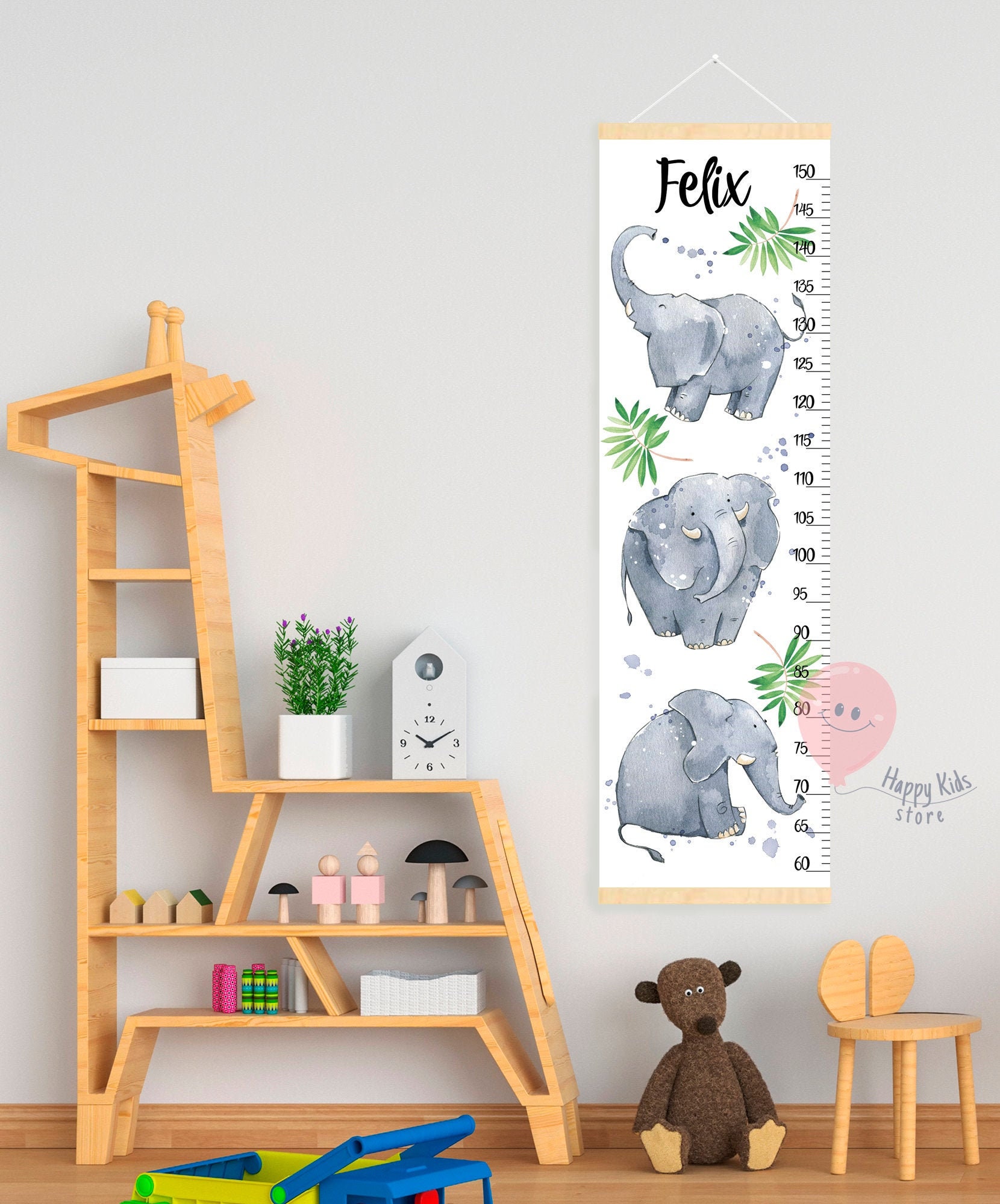 Elephant height chart Baby elephant growth chart Animals | Etsy