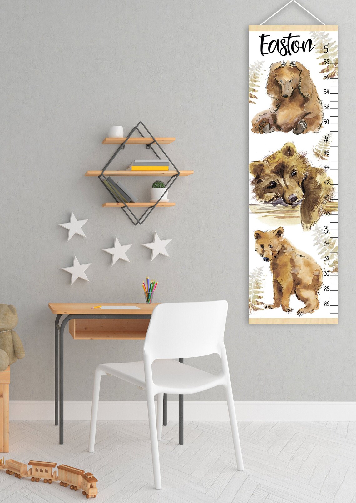 Bear Growth Chart Woodland Height Chart Forest Animals Nursery | Etsy