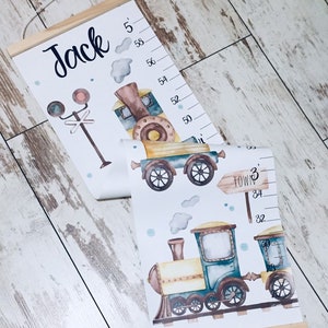 Train Height Chart Locomotive Growth Chart for Boy Train Kid Gift ...