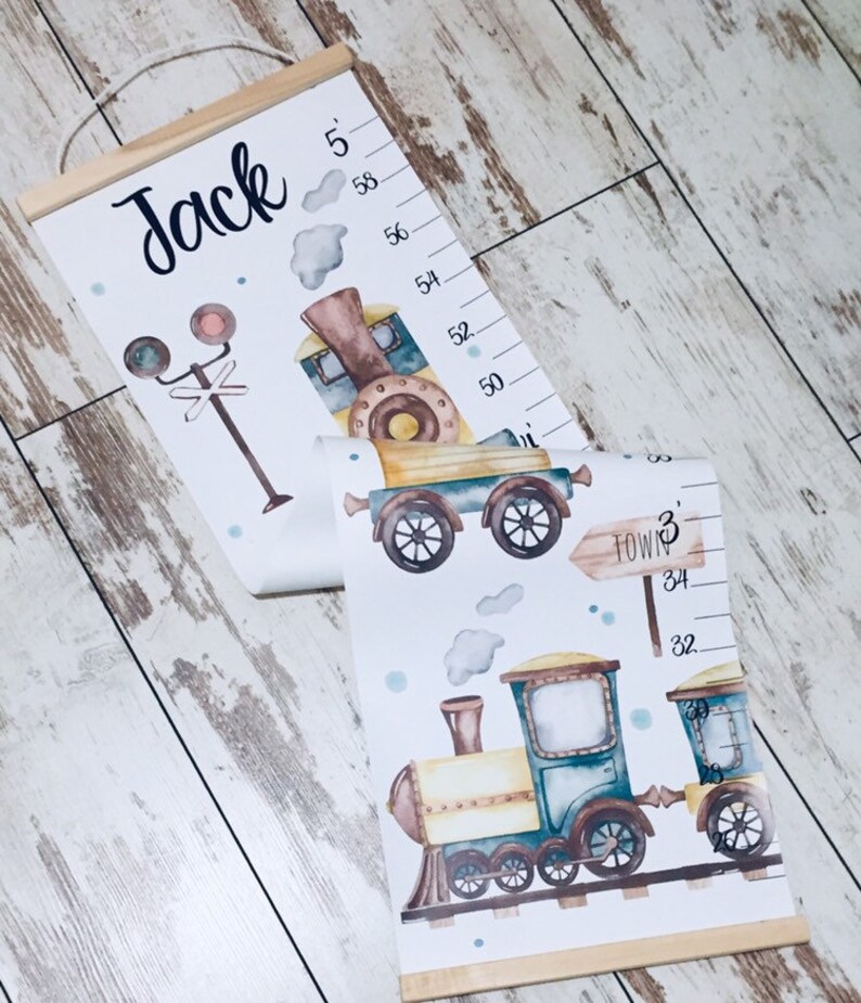 Train Height Chart Locomotive Growth Chart for Boy Train Kid - Etsy