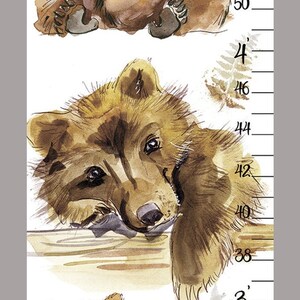 Bear Growth Chart Woodland Height Chart Forest Animals Nursery | Etsy
