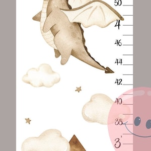 Dragon Baby Height Chart Personalized Growth Chart Fairy Castle Kid ...
