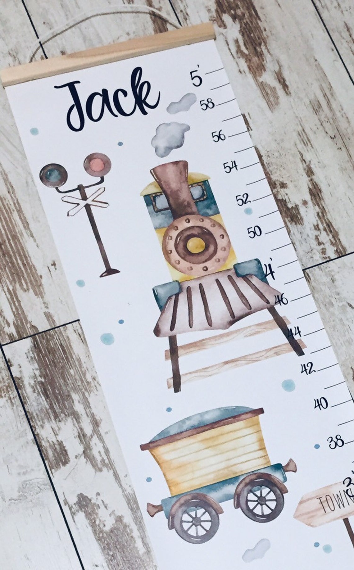 Train Height Chart Locomotive Growth Chart for Boy Train Kid - Etsy