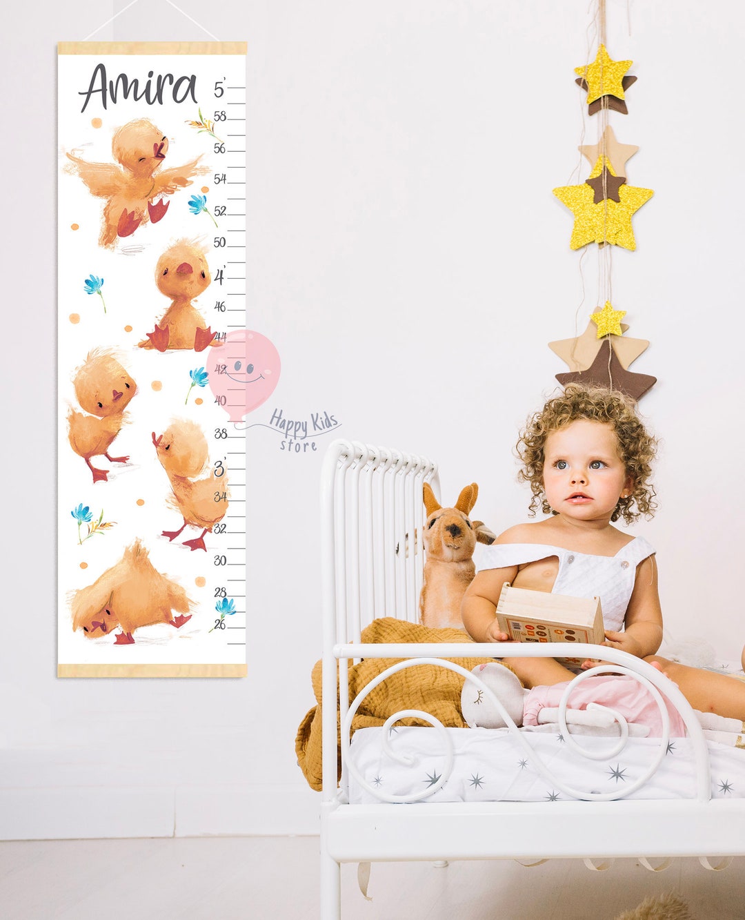 Duck Baby Height Chart Personalized Growth Chart Duckling Nursery ...
