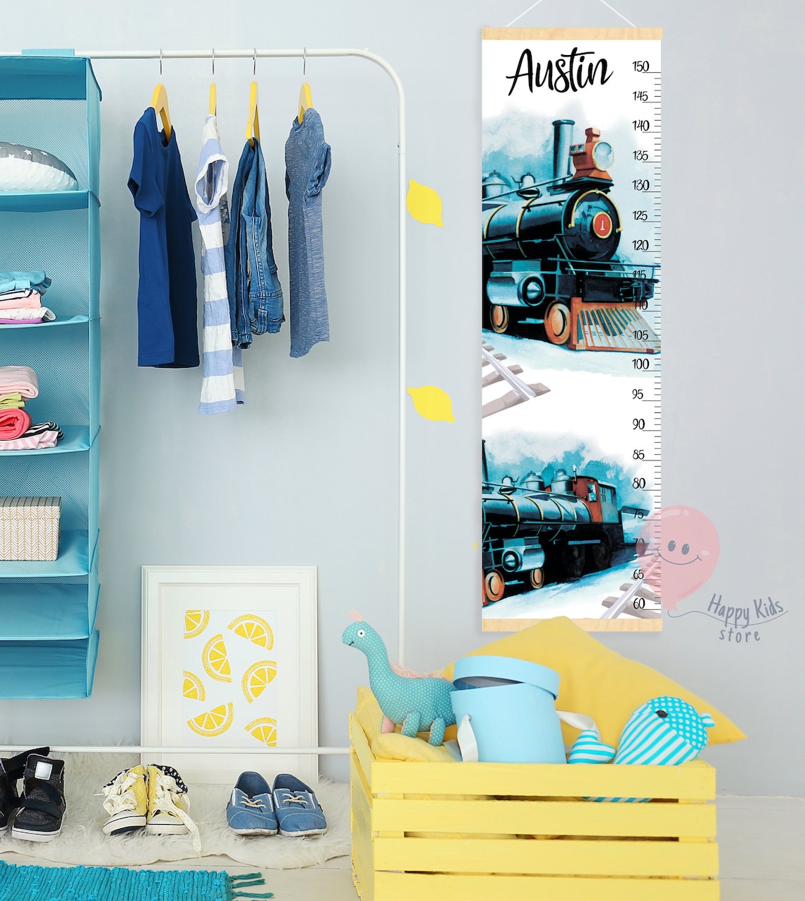 Train Height Chart Locomotive Growth Chart Train Kid Gift - Etsy