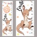 Kangaroo With Balloon Growth Chart Canvas Personalized Height - Etsy