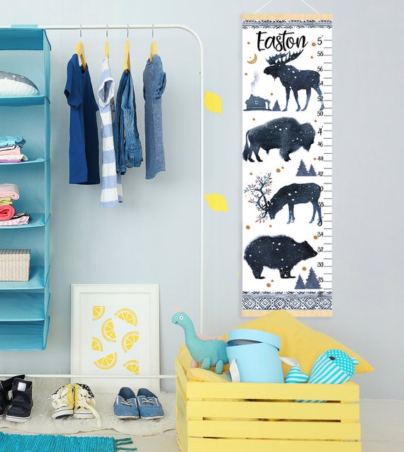 Forest Animal Height Chart Personalized Growth Chart Moose | Etsy