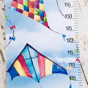 Kite in the Wind Growth Chart Sky Height Chart Kites Nursery Decor ...