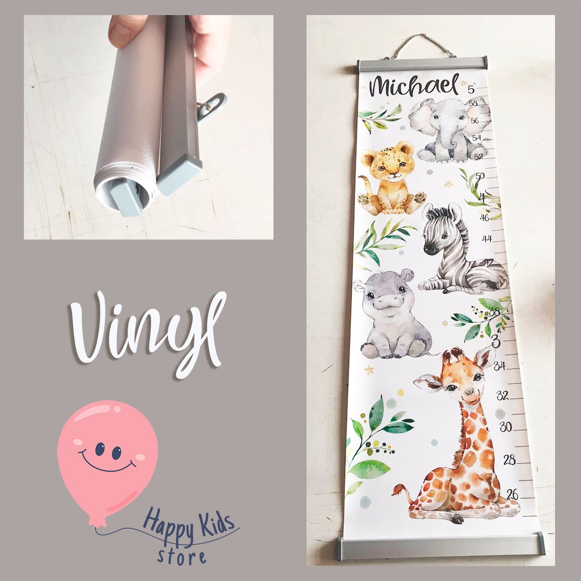 Bear Growth Chart Woodland Height Chart Forest Animals Nursery | Etsy