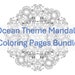 Ocean Themed Mandala 20 Coloring Pages Bundle to Print - Etsy