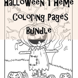 Halloween Themed 30 Coloring Pages Bundle to Print - Etsy
