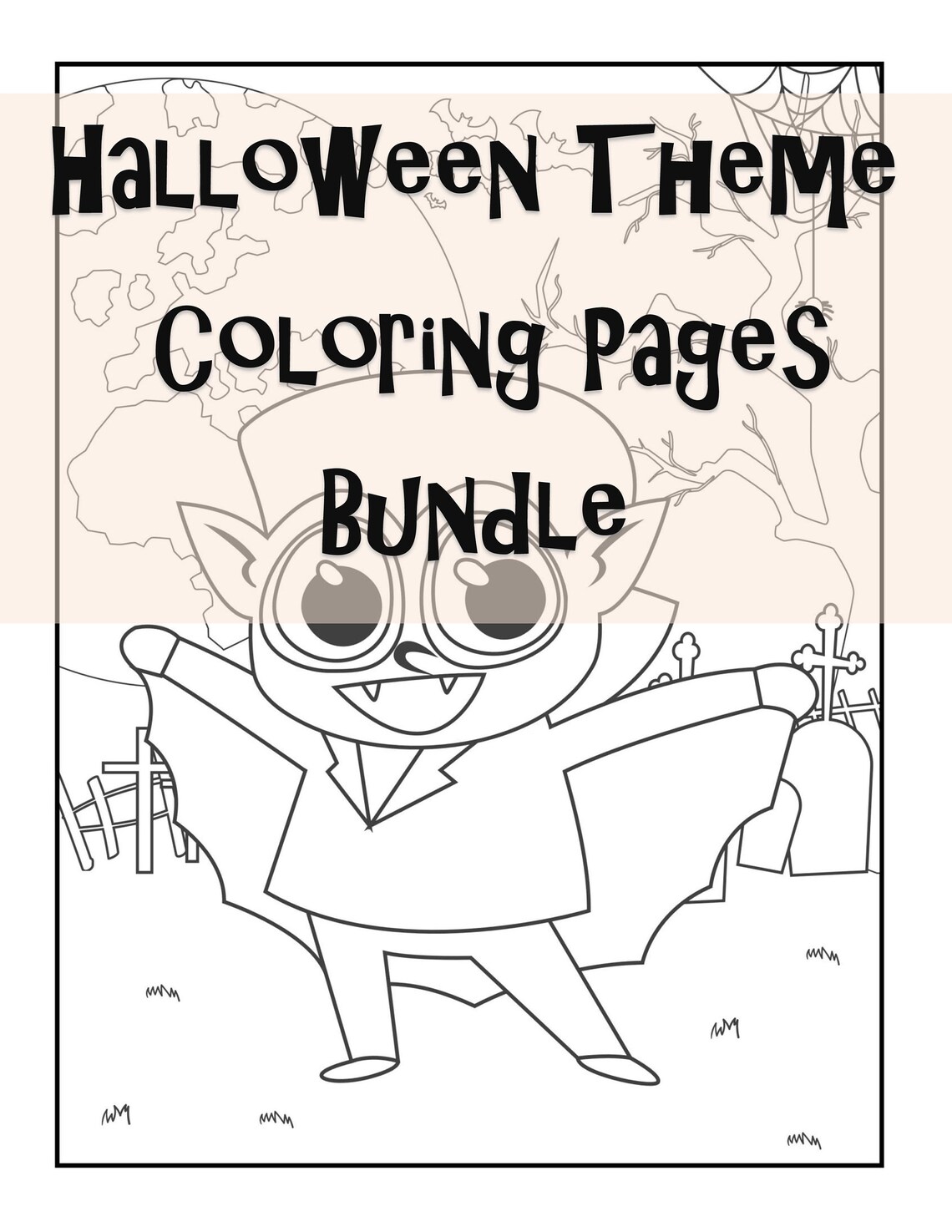 Halloween Themed 30 Coloring Pages Bundle to Print - Etsy