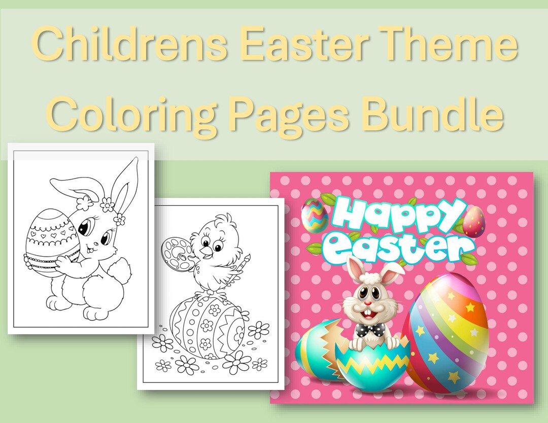 Easter Theme Coloring Pages Bundle to Print, 39 Pages - Etsy